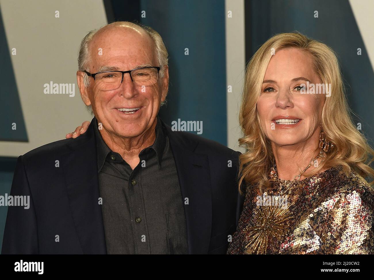 Jimmy Buffett, Jane Slagsvol attend the 2022 Vanity Fair Oscar Party at ...