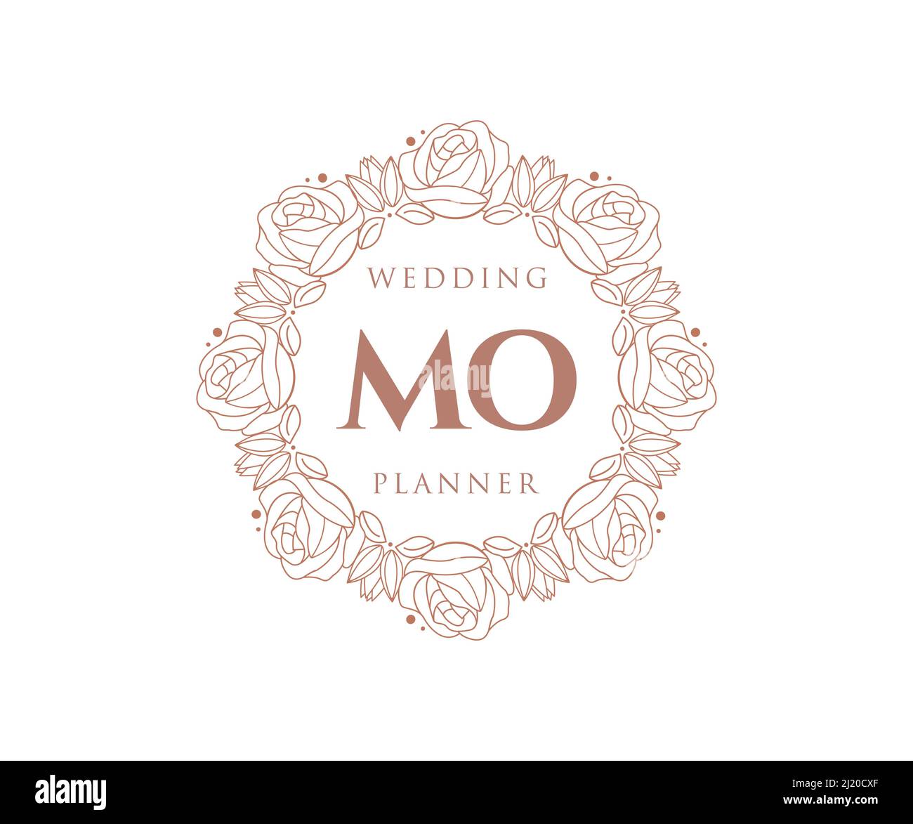 MO Initials letter Wedding monogram logos collection, hand drawn modern ...