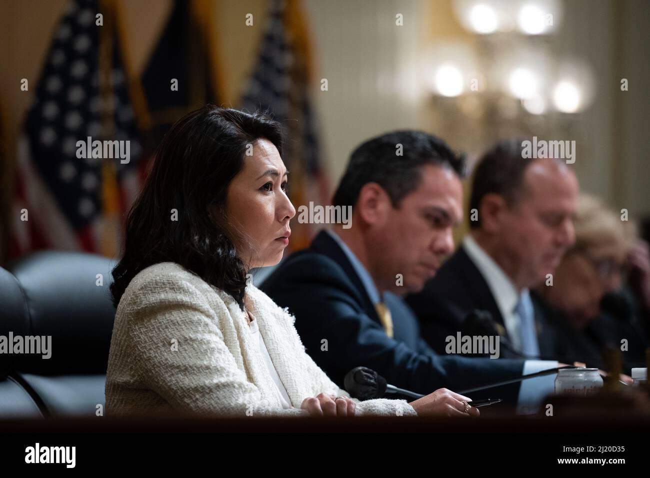 Representative Stephanie Murphy (D-FL) listens to remarks during a ...
