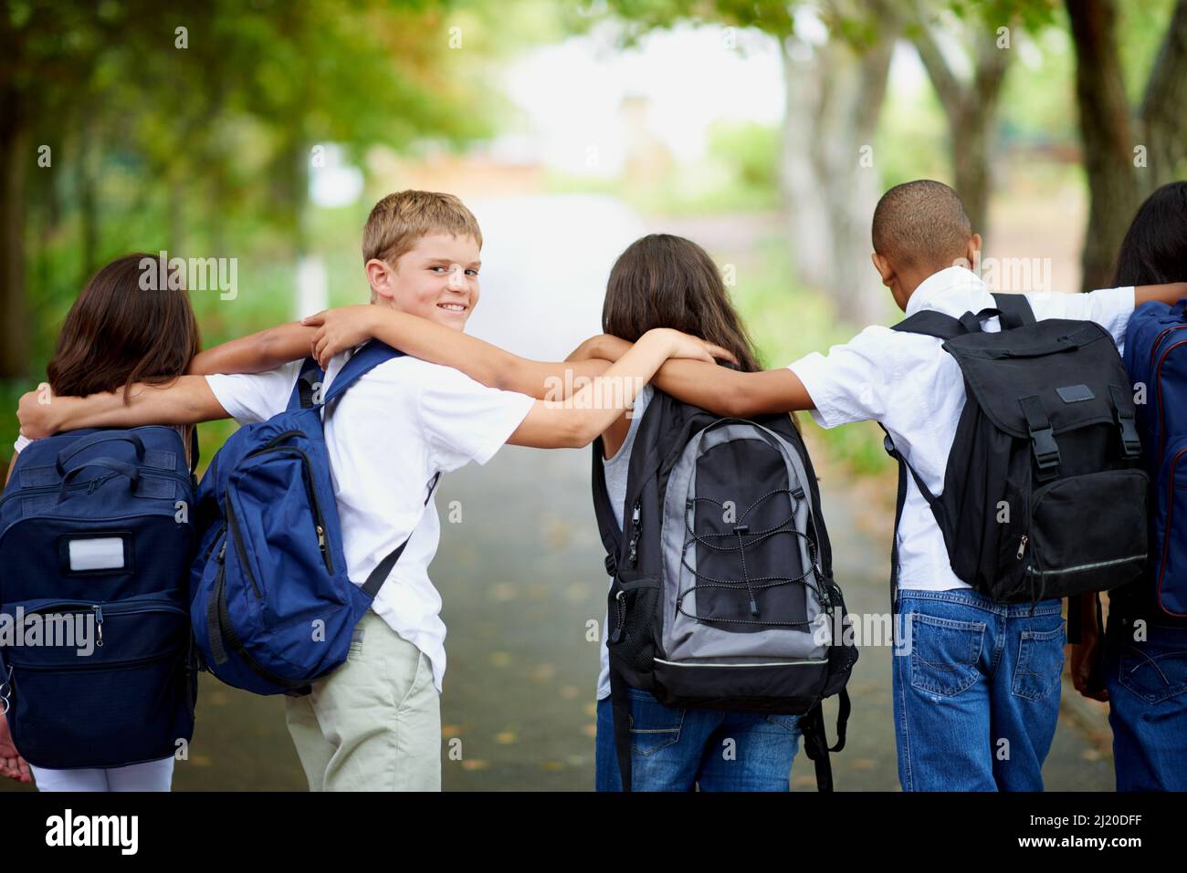 School friends forever. Cropped shot of elementary school kids Stock ...