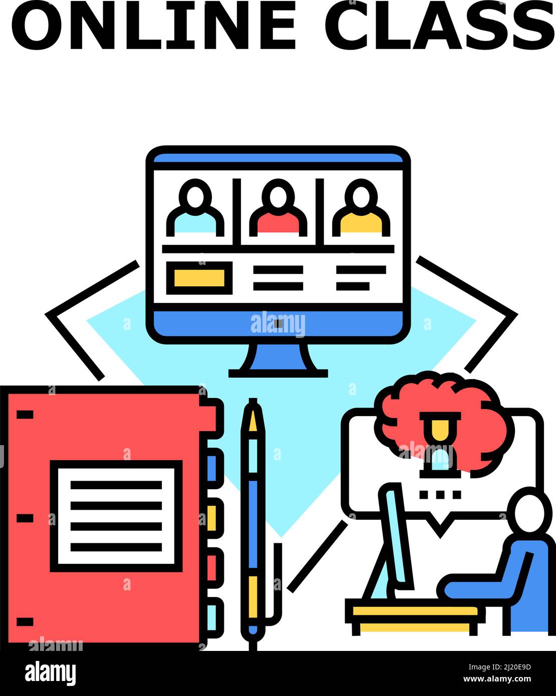 Online Class Vector Concept Color Illustration Stock Vector Image & Art ...