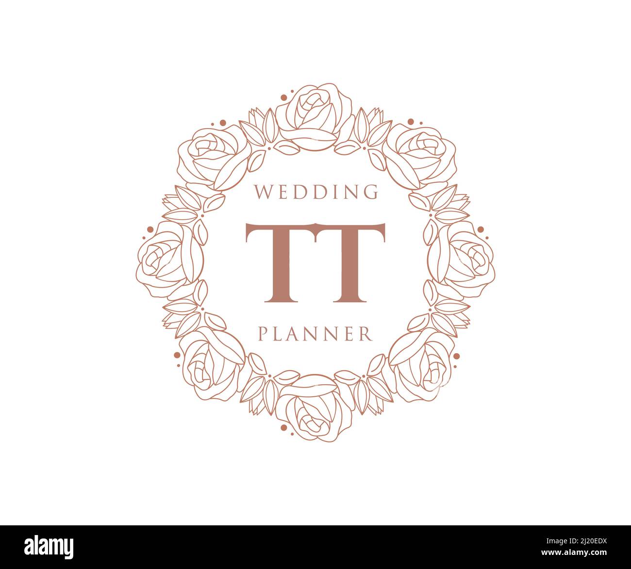 TT Initials letter Wedding monogram logos collection, hand drawn modern ...