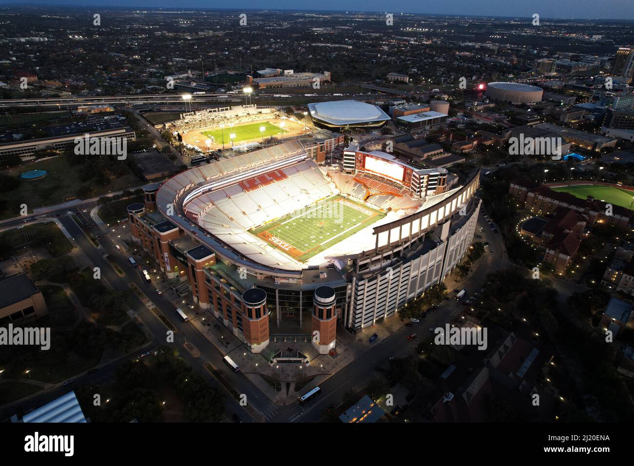 Mike A Myers Stadium At Night