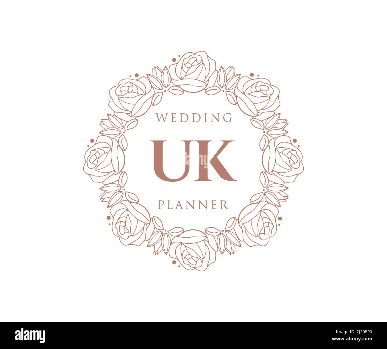 UK Initials letter Wedding monogram logos collection, hand drawn modern ...