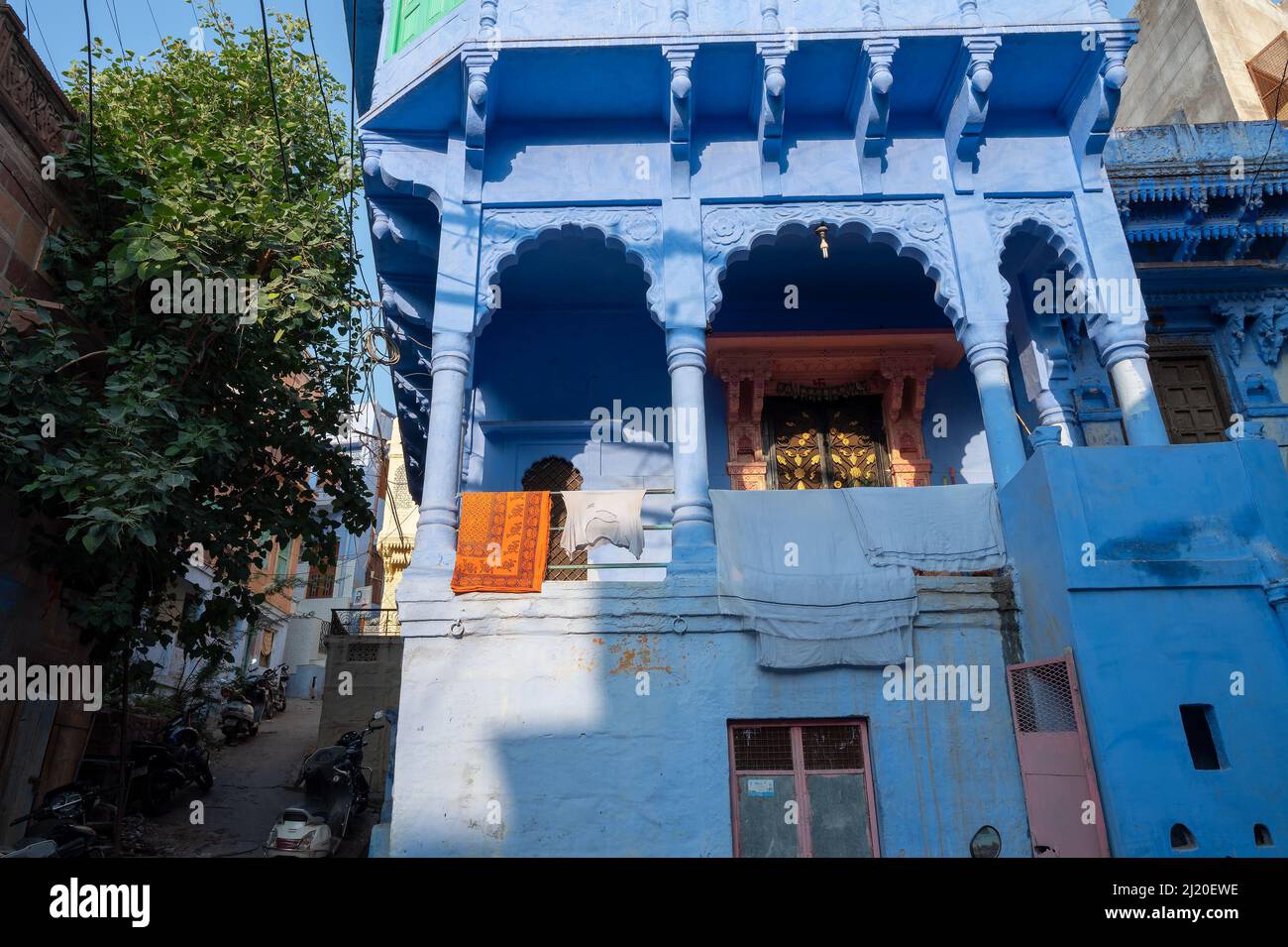 Jodhpur, Rajasthan, India - October 21st, 2019 : Traditional Blue ...
