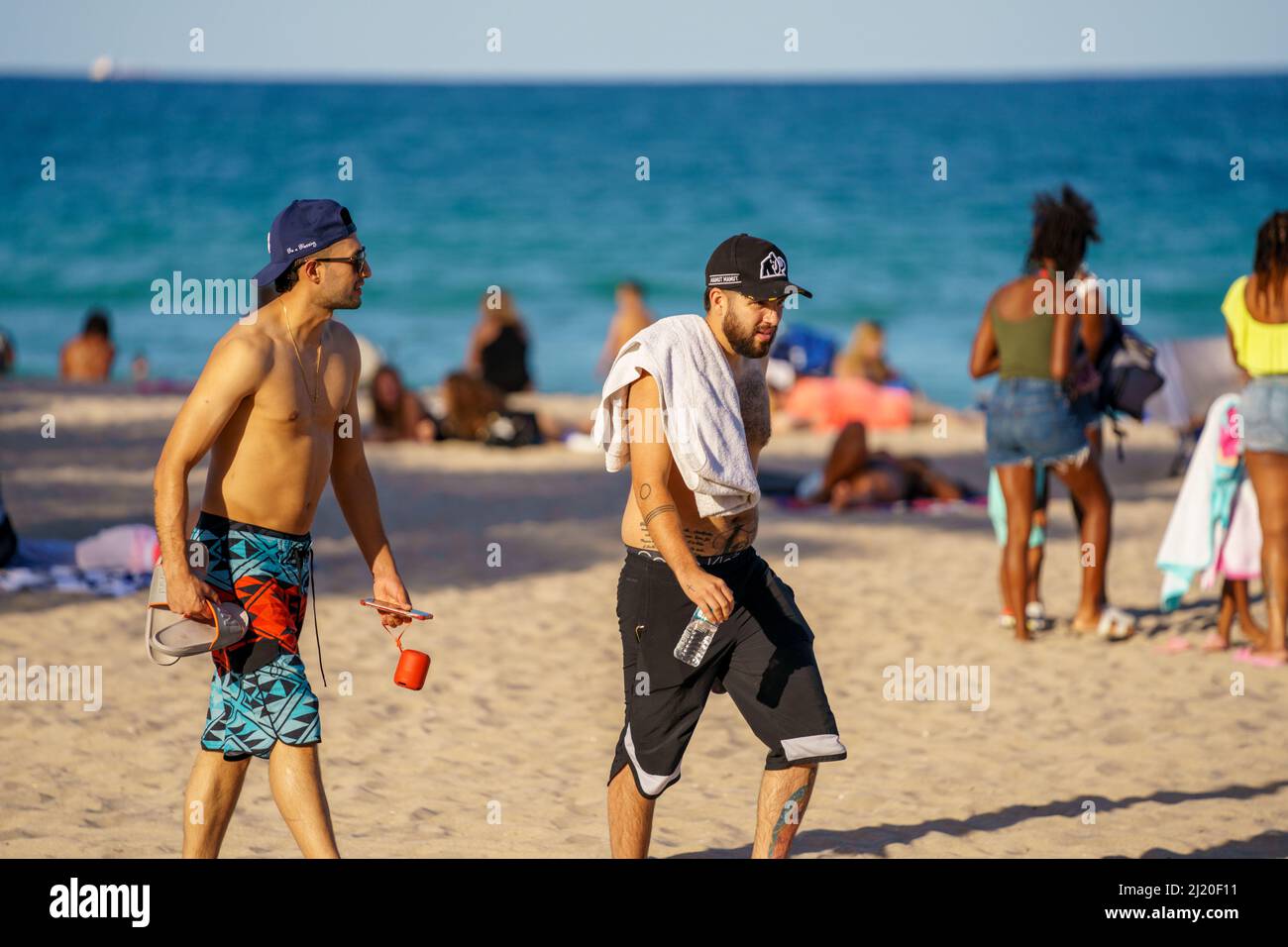 Fort Lauderdale, FL, USA - March 27, 2022: Hip young men on Fort ...