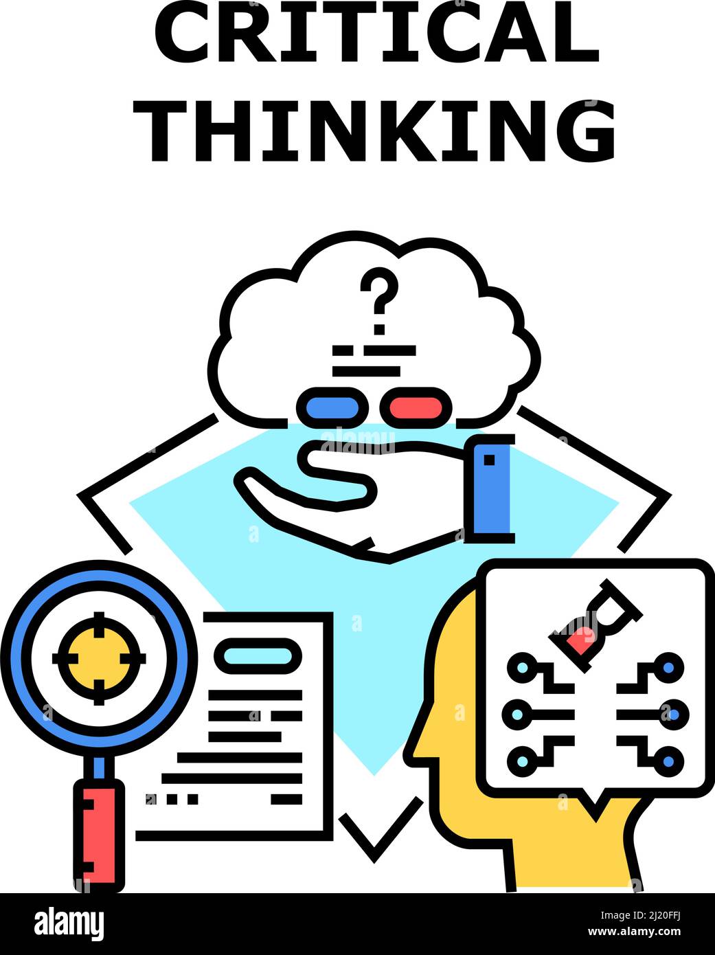 Critical Thinking Vector Concept Illustration Stock Vector Image & Art ...