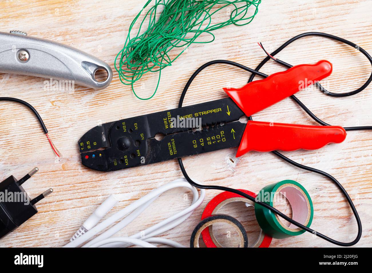 Manual wire stripper Stock Photo - Alamy