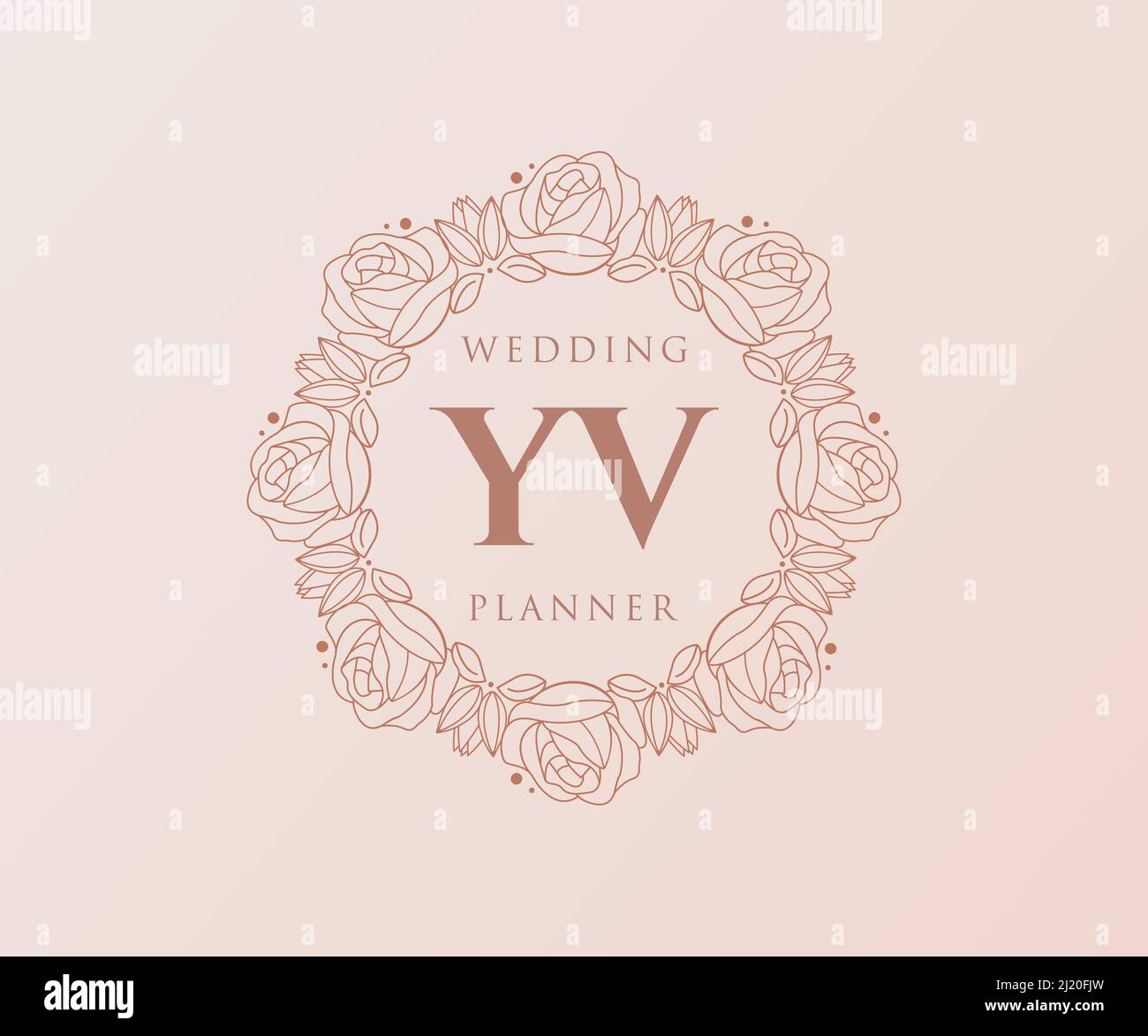 YV Initials letter Wedding monogram logos collection, hand drawn modern ...