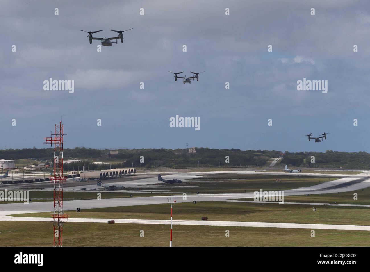 U.S. Marine Corps MV-22 Ospreys assigned to Marine Medium Tiltrotor ...