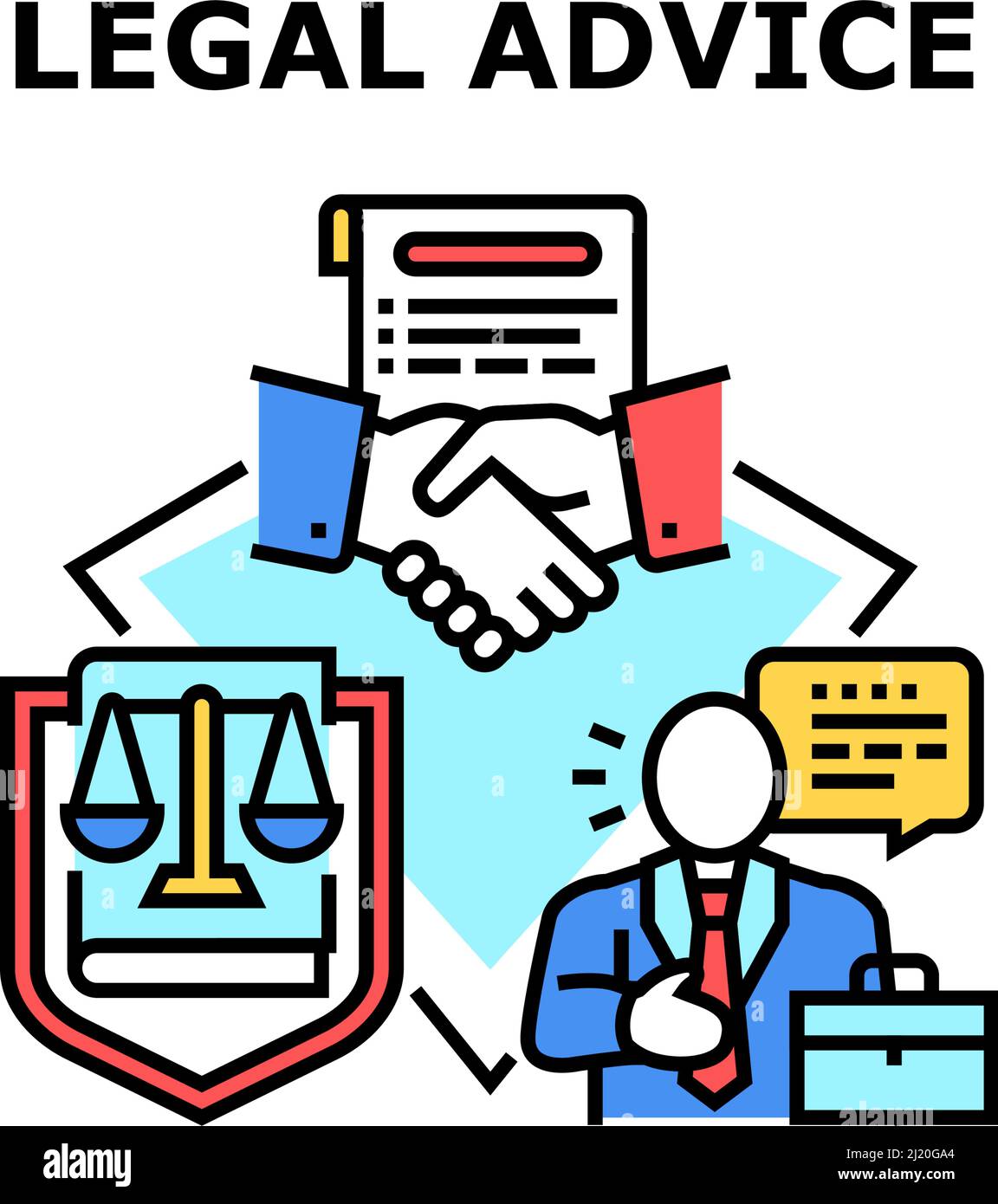 Legal Advice Vector Concept Color Illustration Stock Vector Image & Art ...