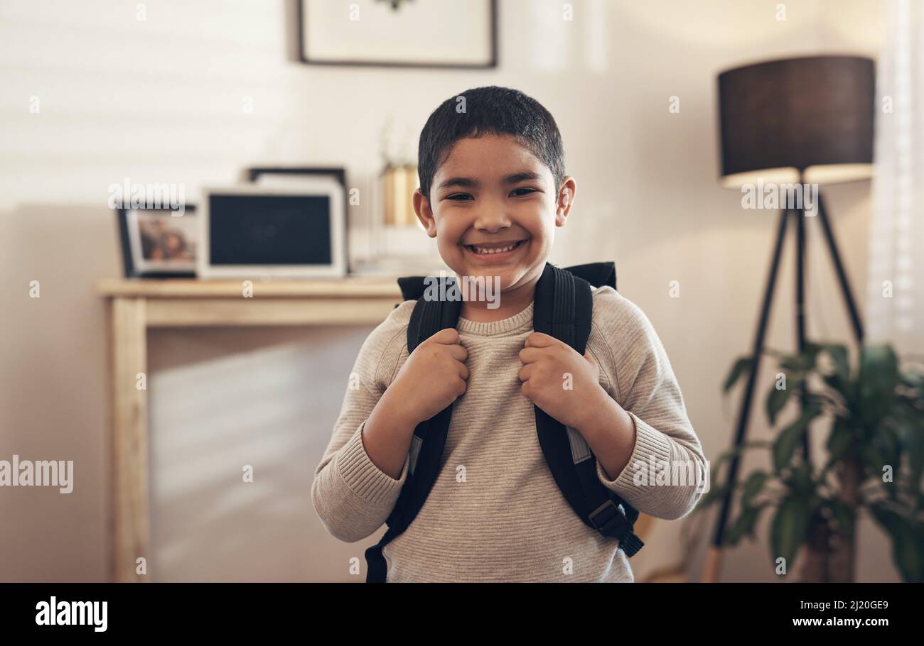 I cant wait to learn and make new friends. Portrait of an adorable ...