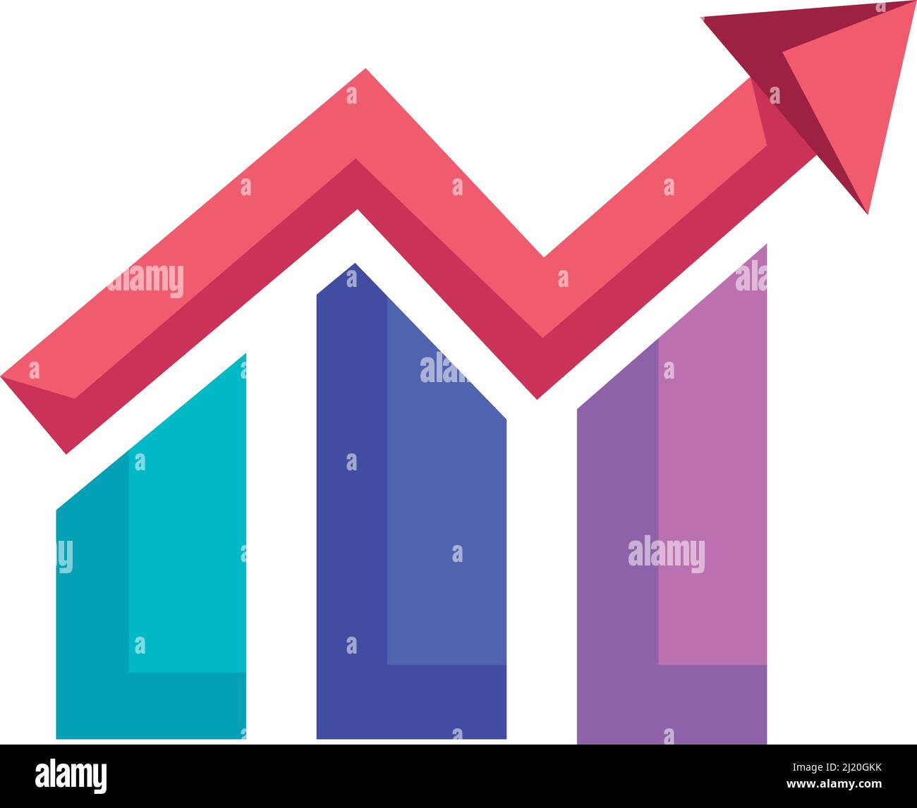 statistics with arrow Stock Vector Image & Art - Alamy