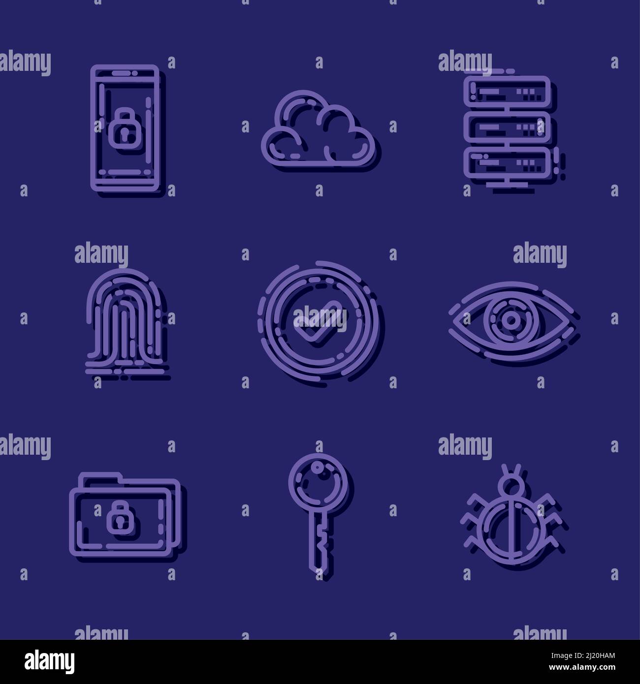 nine data center protection icons Stock Vector Image & Art - Alamy