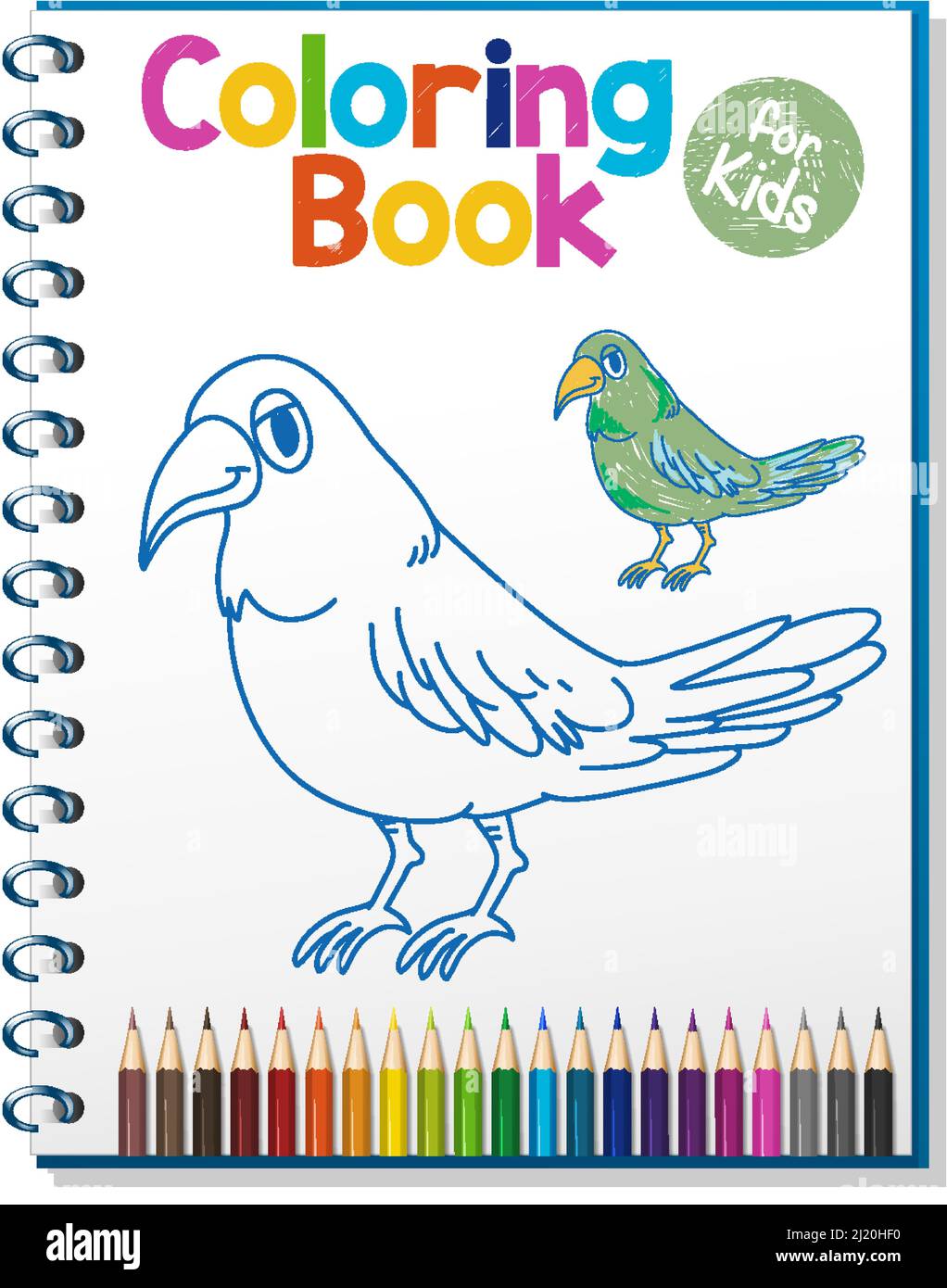 Coloring book worksheet for kids illustration Stock Vector Image & Art ...