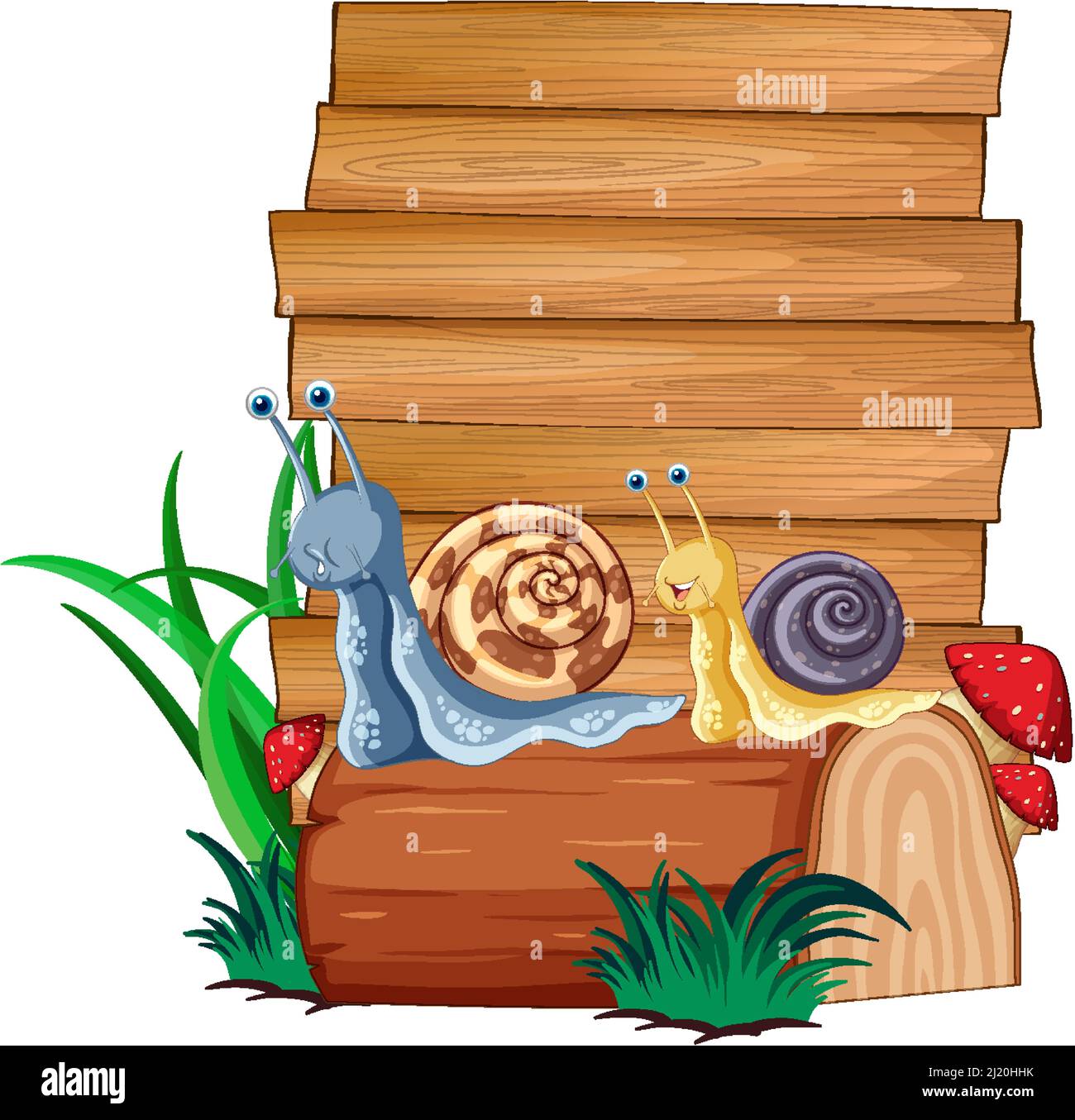 Sign board with snail on white background illustration Stock Vector ...