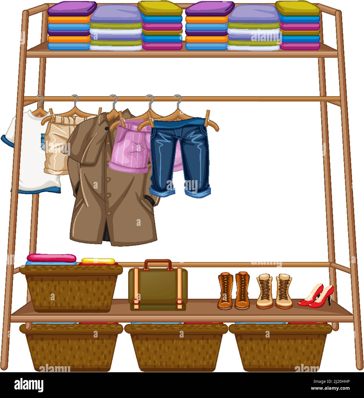 Many clothes in the closet illustration Stock Vector Image & Art - Alamy