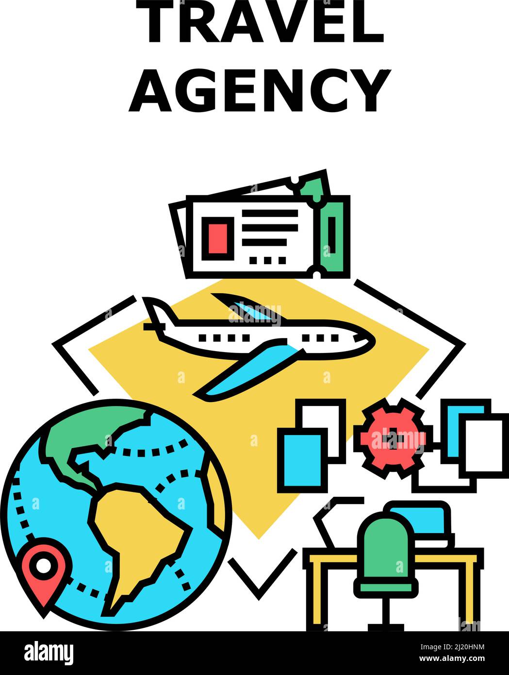 Travel Agency Vector Concept Color Illustration Stock Vector Image ... Travel Agency Vector Concept Color Illustration Stock Vector Image ...