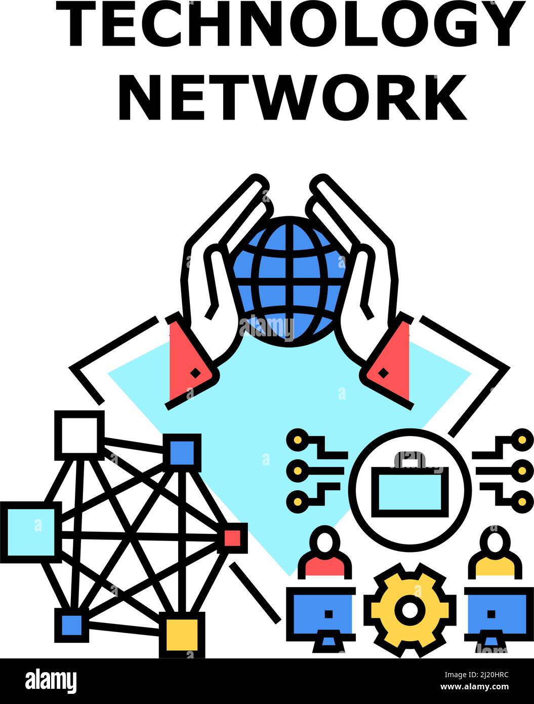Network Technology Vector Concept Illustration Stock Vector Image & Art ...