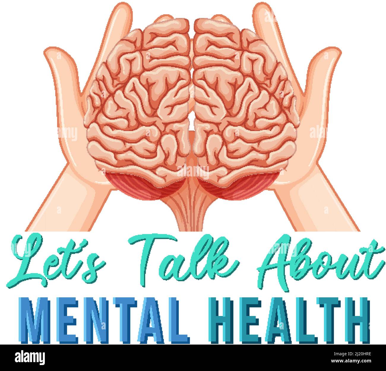 Font design for talk mental health illustration Stock Vector Image ...