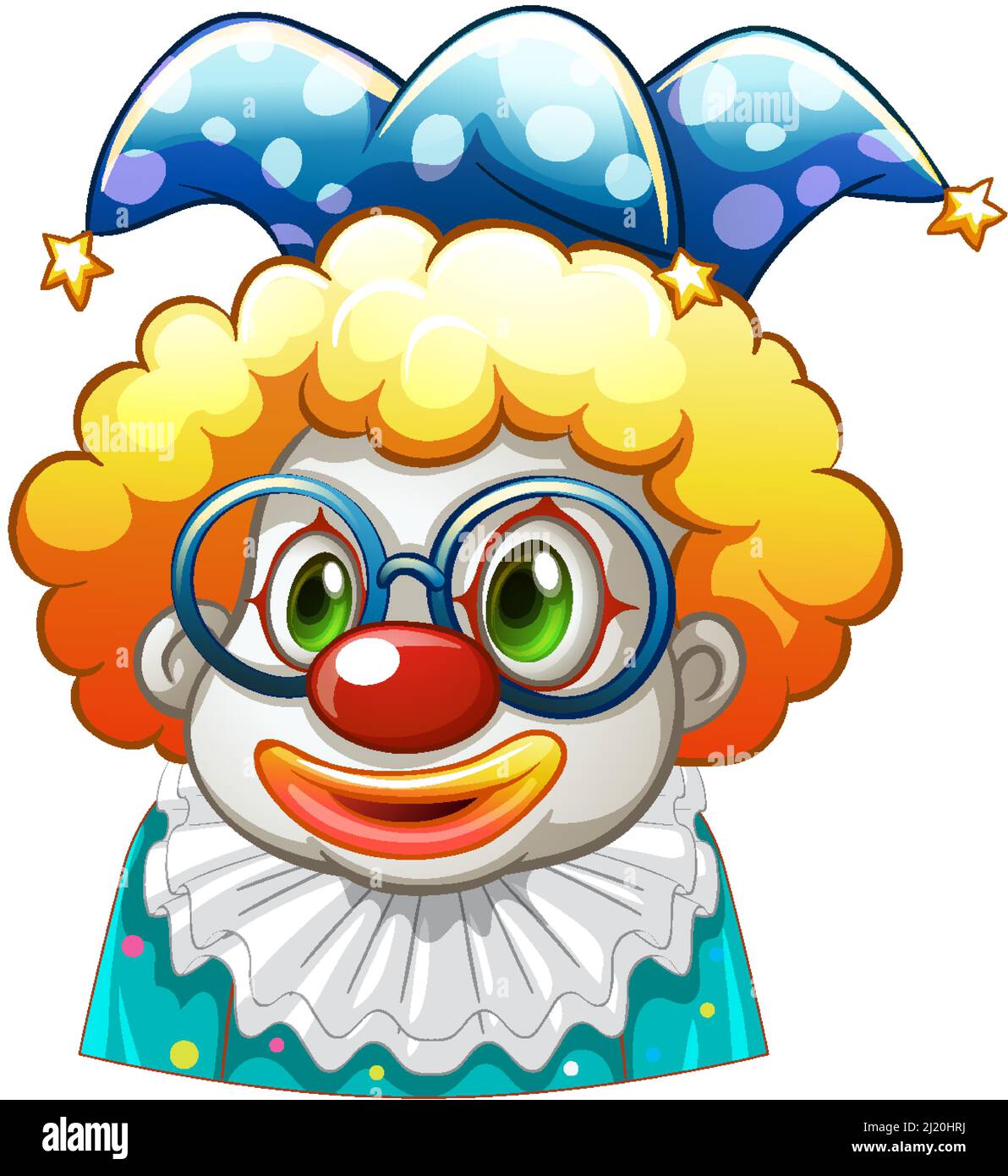 A clown cartoon colourful character illustration Stock Vector Image ...