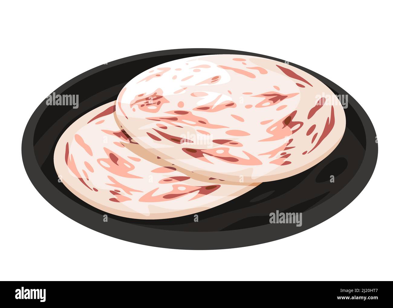 Top view round bread Stock Vector Images - Alamy