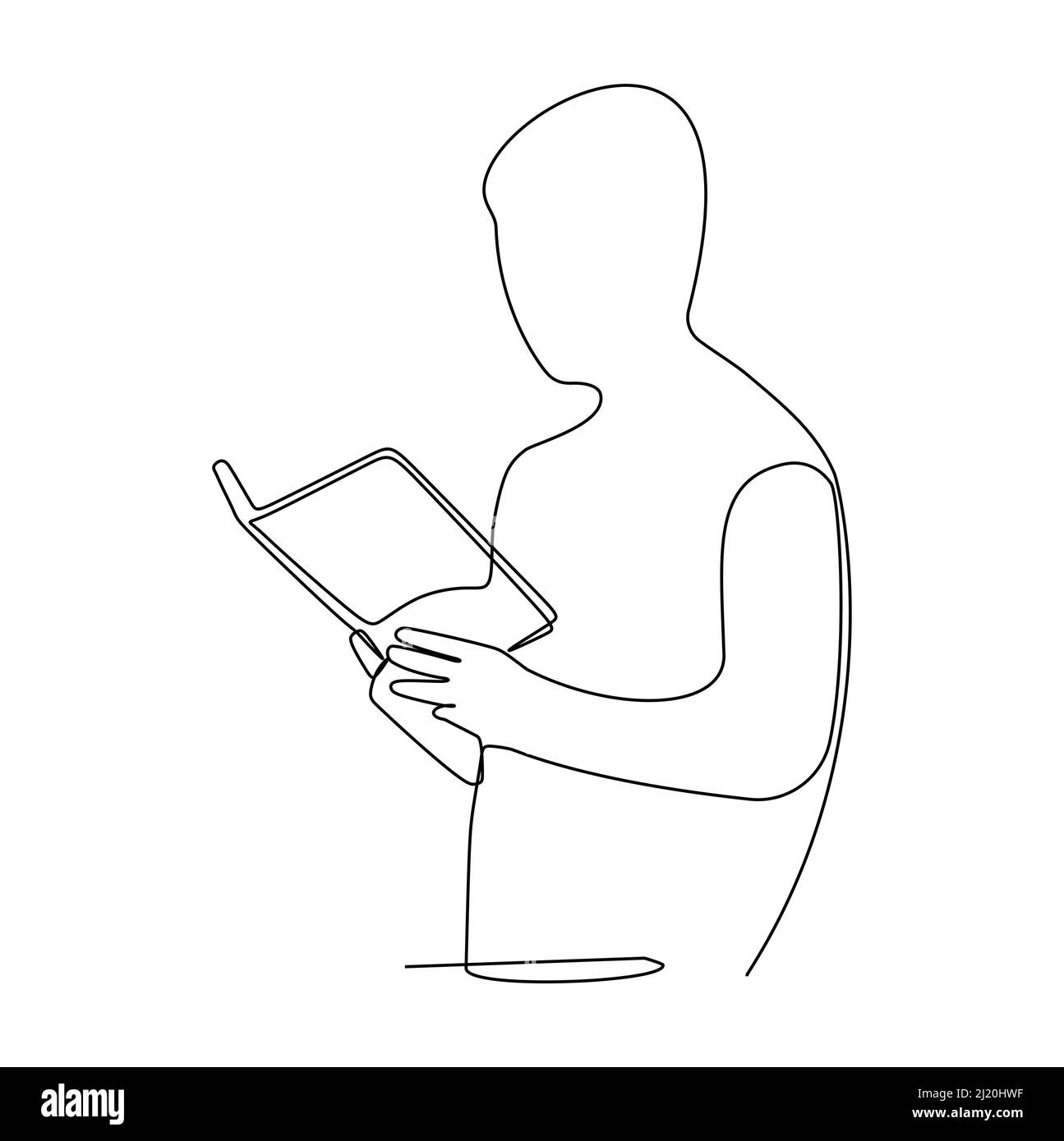 Drawing vector reading Black and White Stock Photos & Images - Alamy