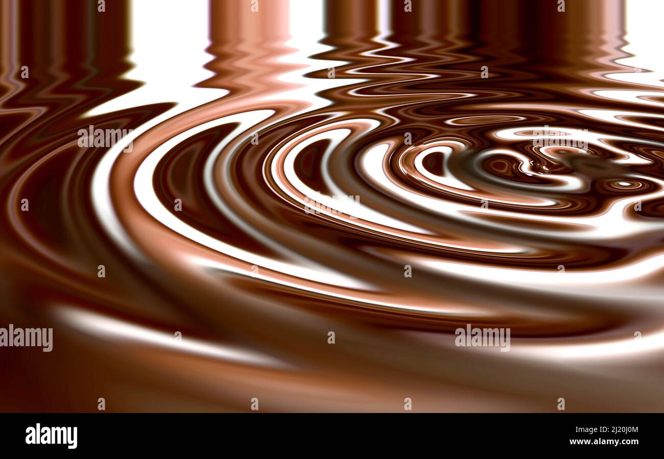 Animated Chocolate Waves. Smoothly Animated Waves Stock Photo - Alamy