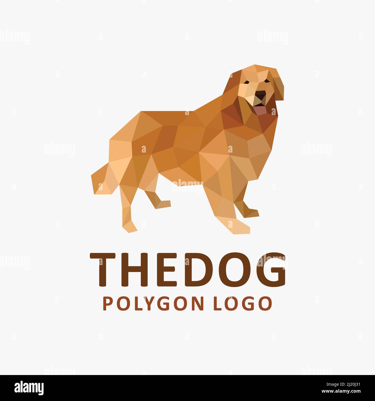 Dog low poly logo design Stock Vector Image & Art - Alamy