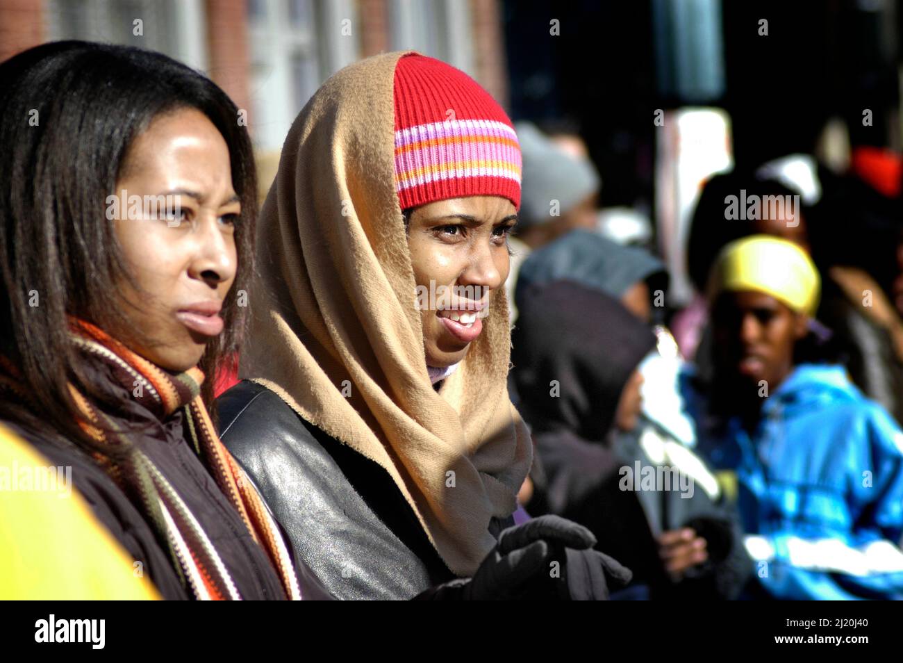Young Black woman at MLK event, Martin Luther King Jr., in Atlanta, in ...