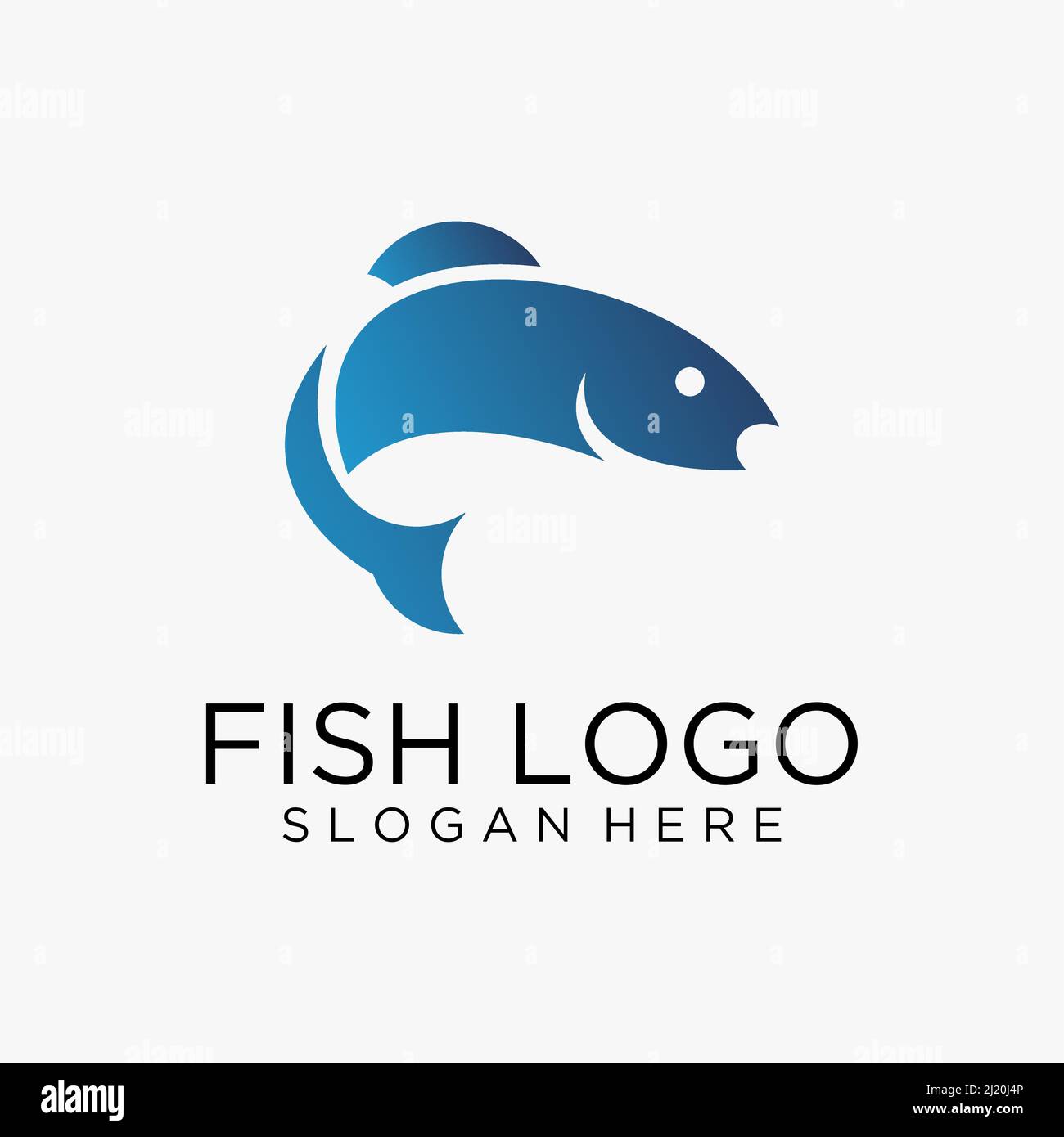 Blue fish logo design Stock Vector Image & Art - Alamy