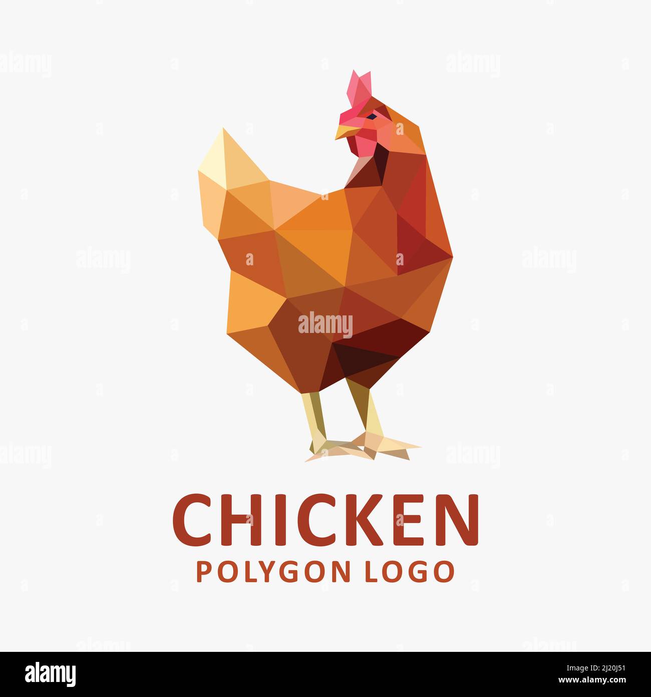 Chicken low poly logo design Stock Vector Image & Art - Alamy