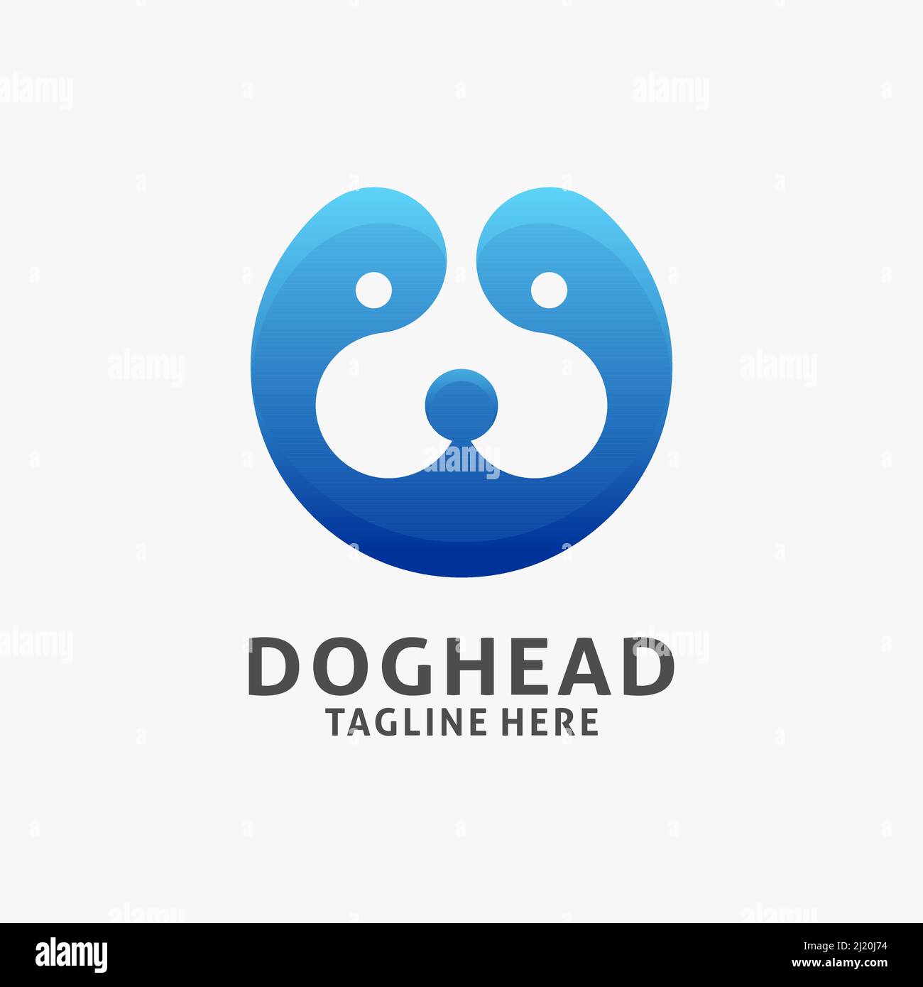 Dog head logo design in circle shape Stock Vector Image & Art - Alamy