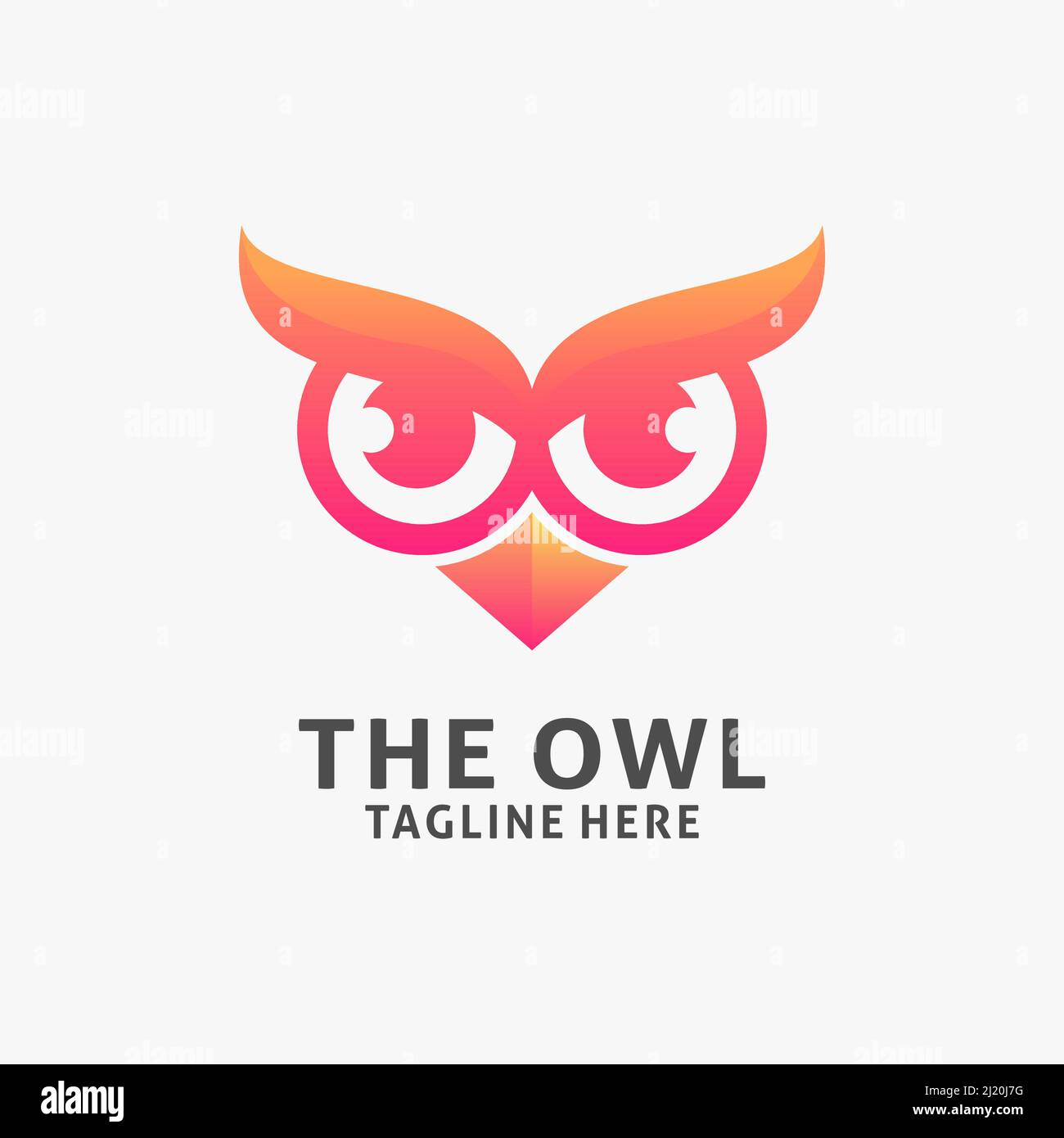 Owl head logo design inspiration Stock Vector Image & Art - Alamy