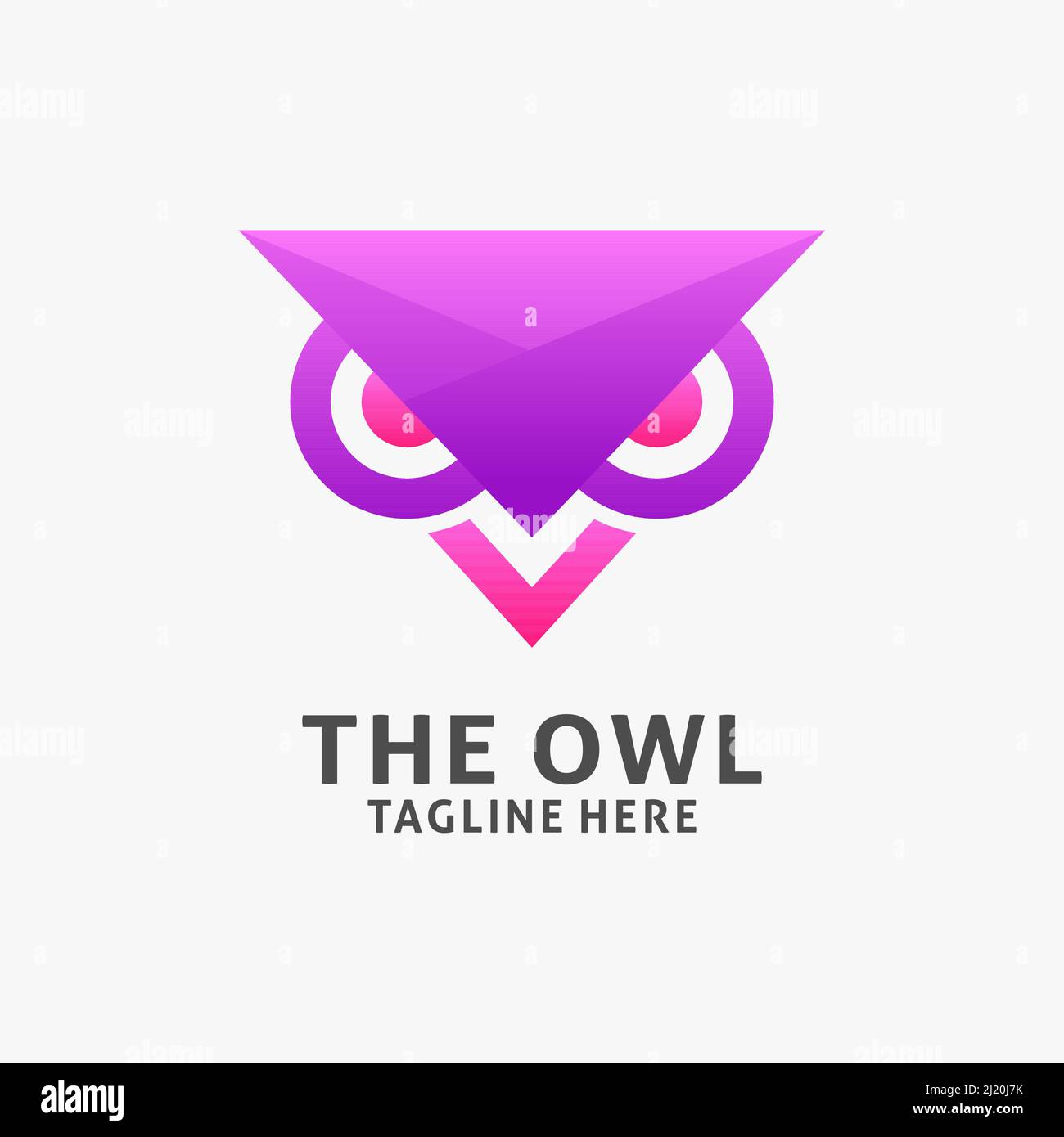 Owl head logo design inspiration Stock Vector Image & Art - Alamy