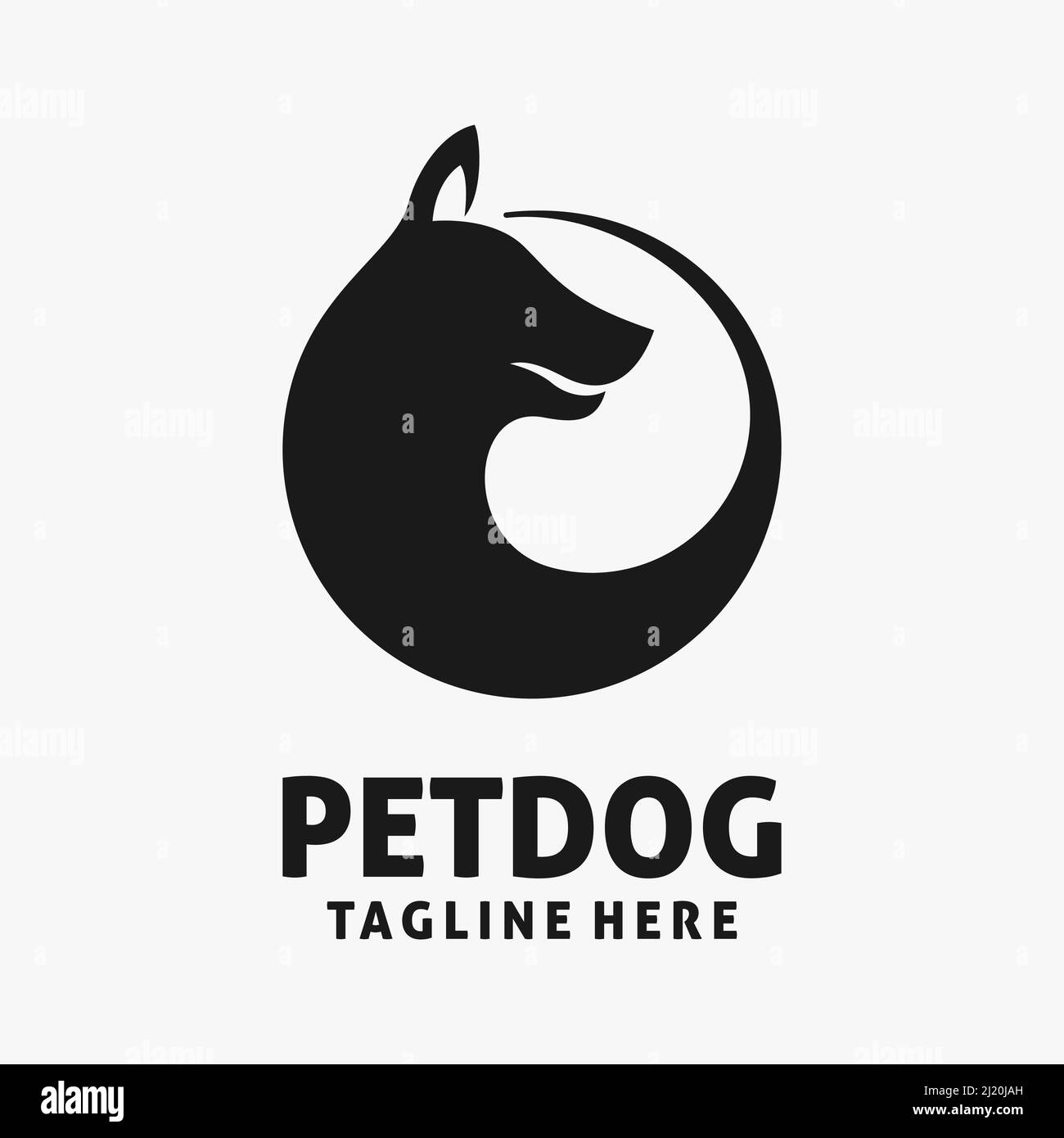 Circle dog logo design Stock Vector Image & Art - Alamy