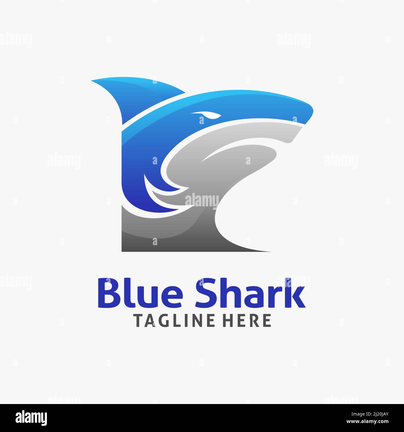 Blue shark logo design inspiration Stock Vector Image & Art - Alamy