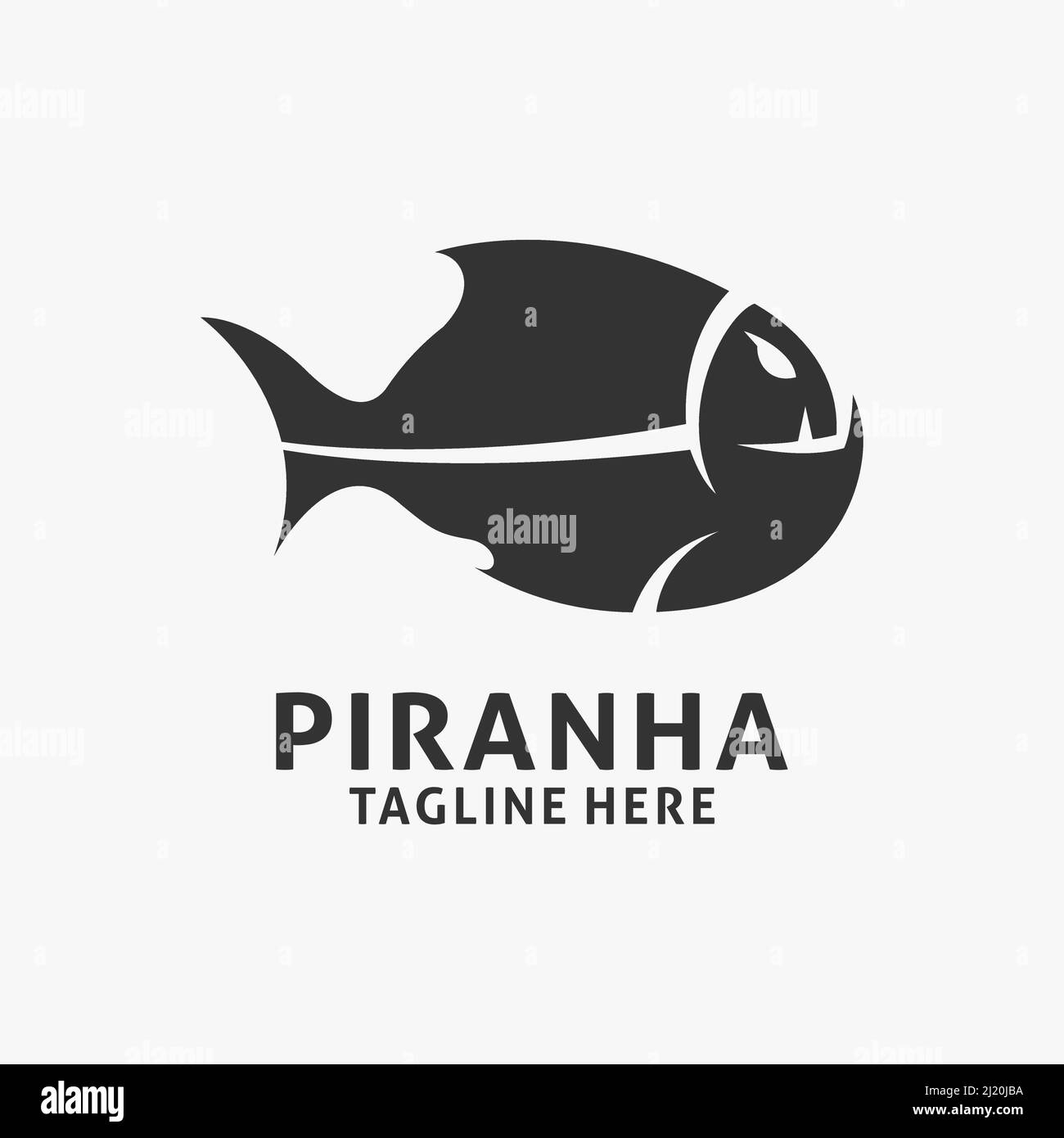 Piranha fish logo design inspiration Stock Vector Image & Art - Alamy