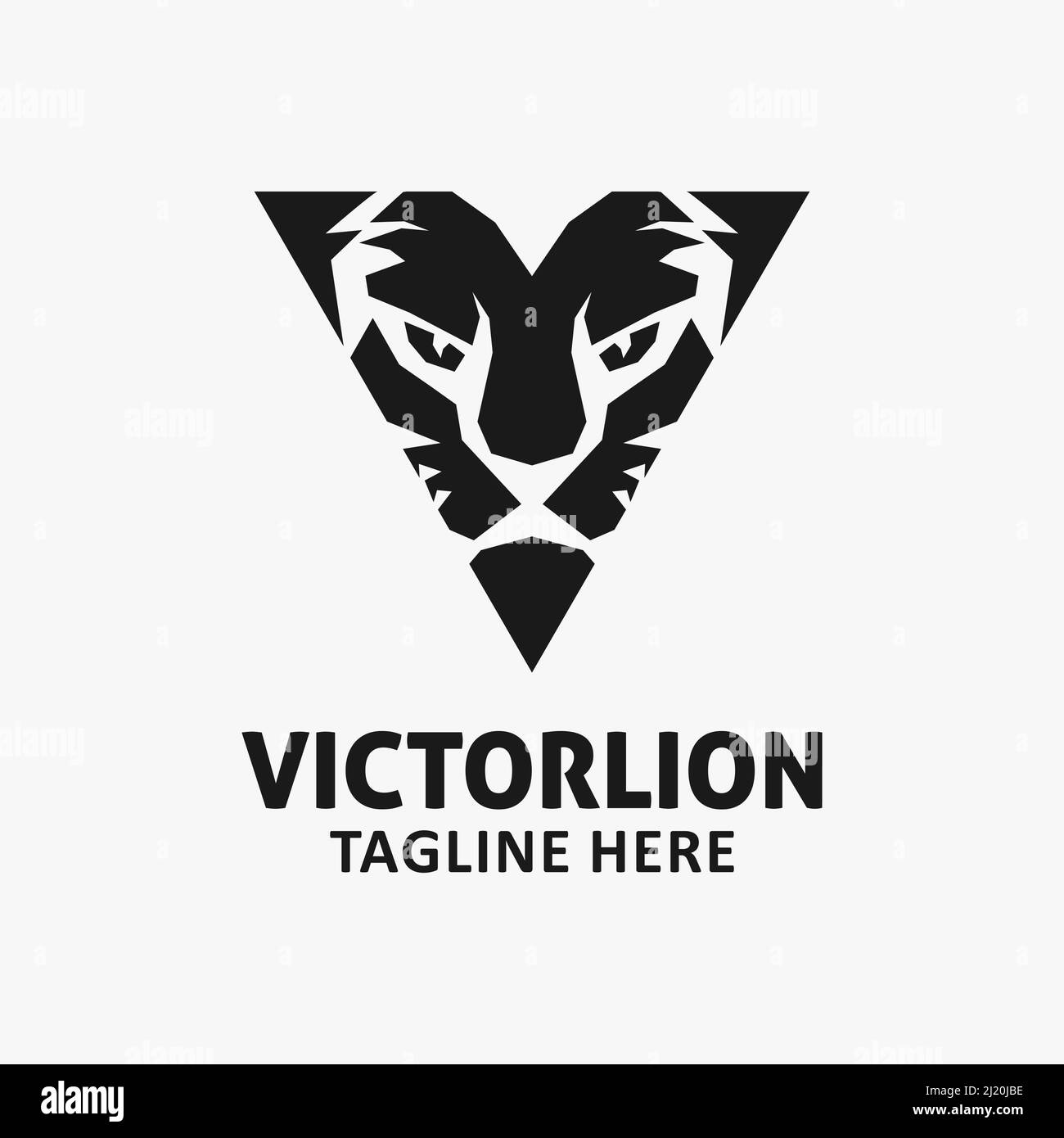 Letter V lion logo design Stock Vector Image & Art - Alamy
