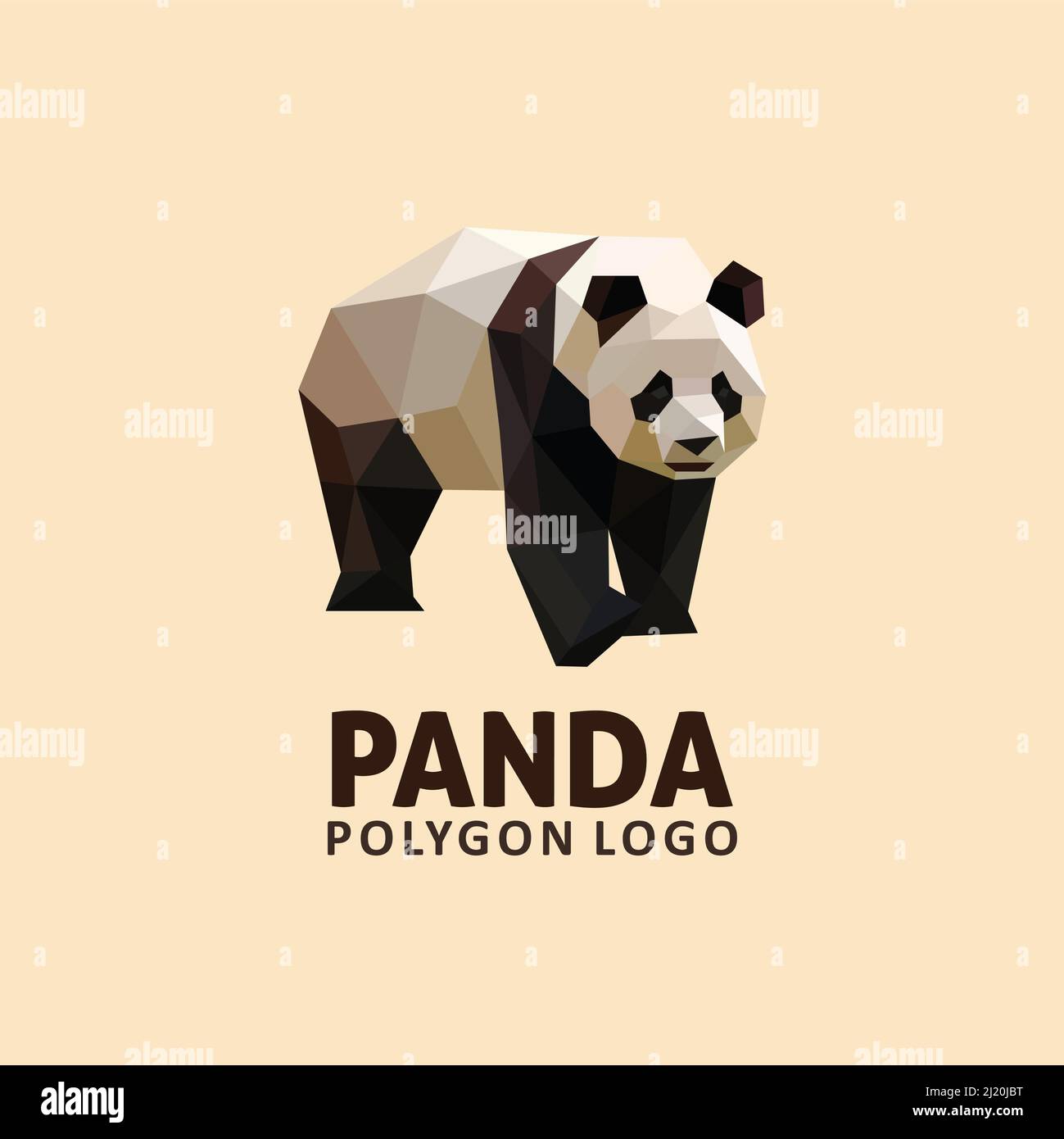 Panda low poly logo design Stock Vector Image & Art - Alamy