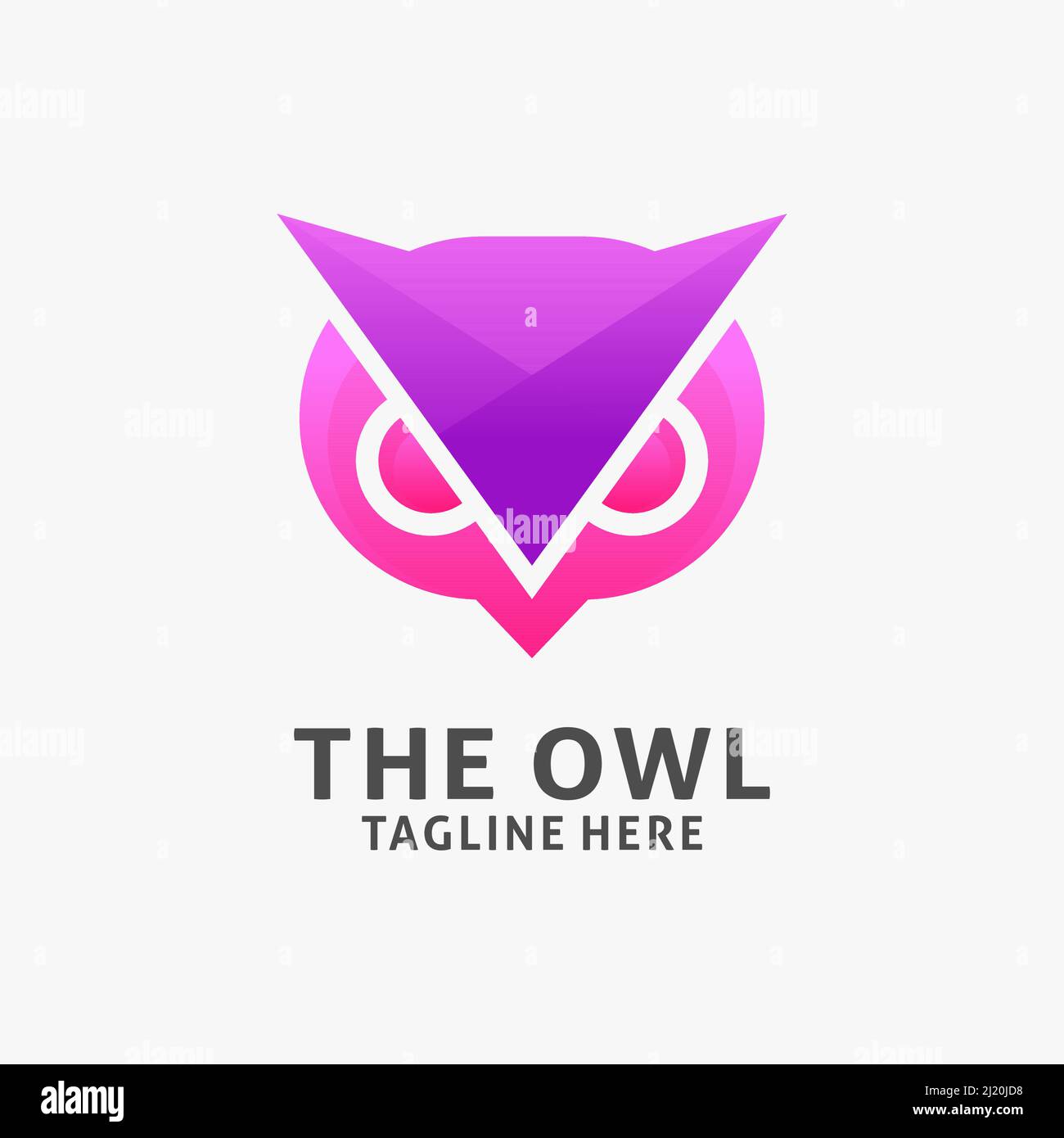 Owl head logo design inspiration Stock Vector Image & Art - Alamy