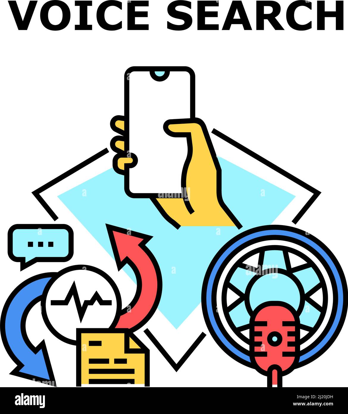 Voice Search Vector Concept Color Illustration Stock Vector Image & Art ...