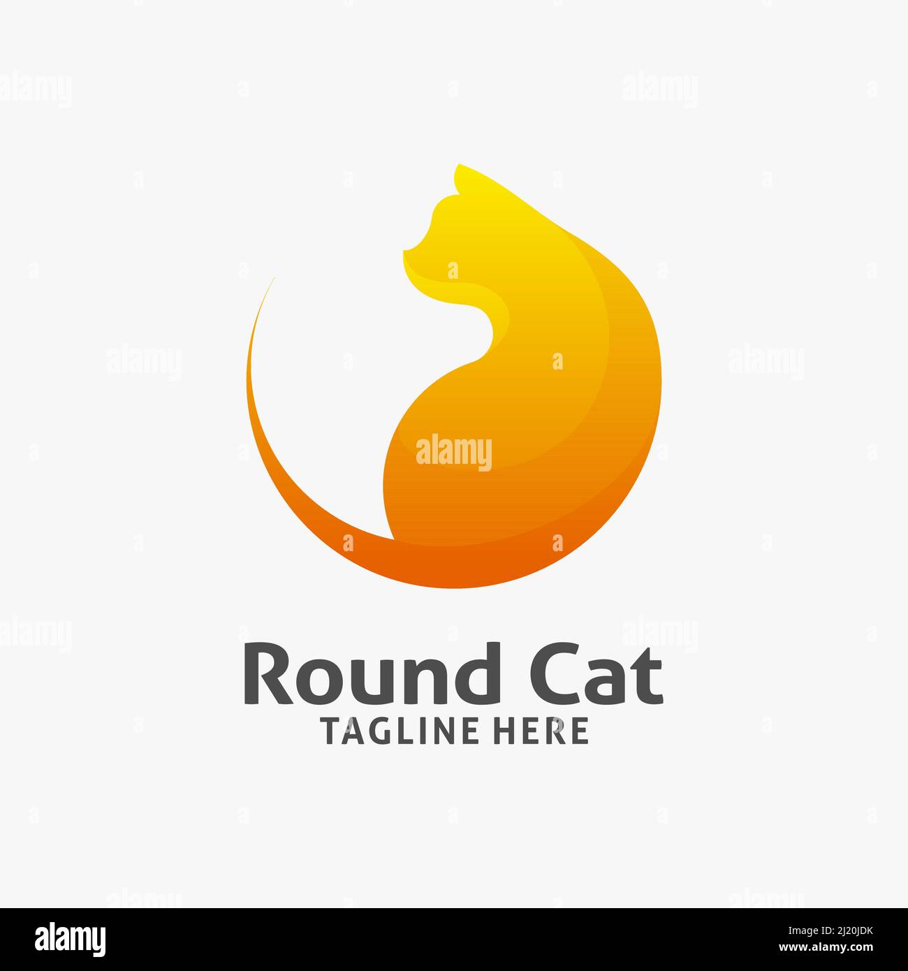 Cat logo design in circle concept Stock Vector Image & Art - Alamy