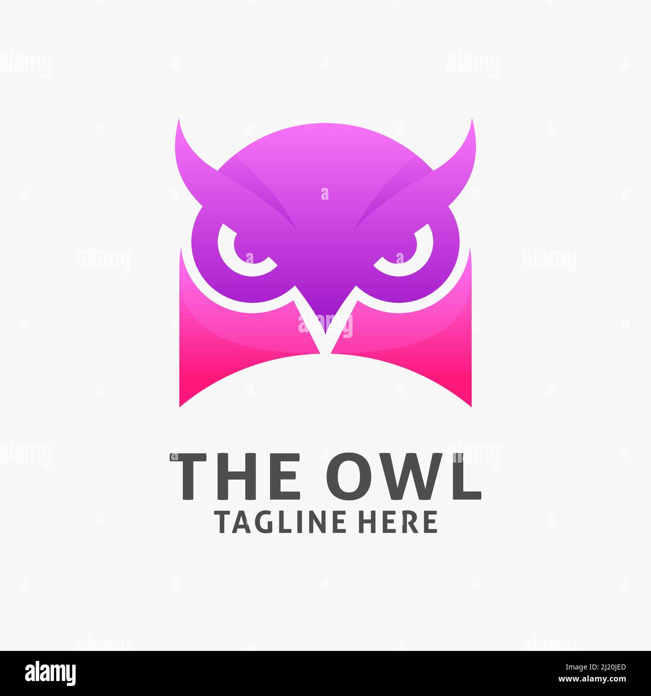 Owl head logo design inspiration Stock Vector Image & Art - Alamy