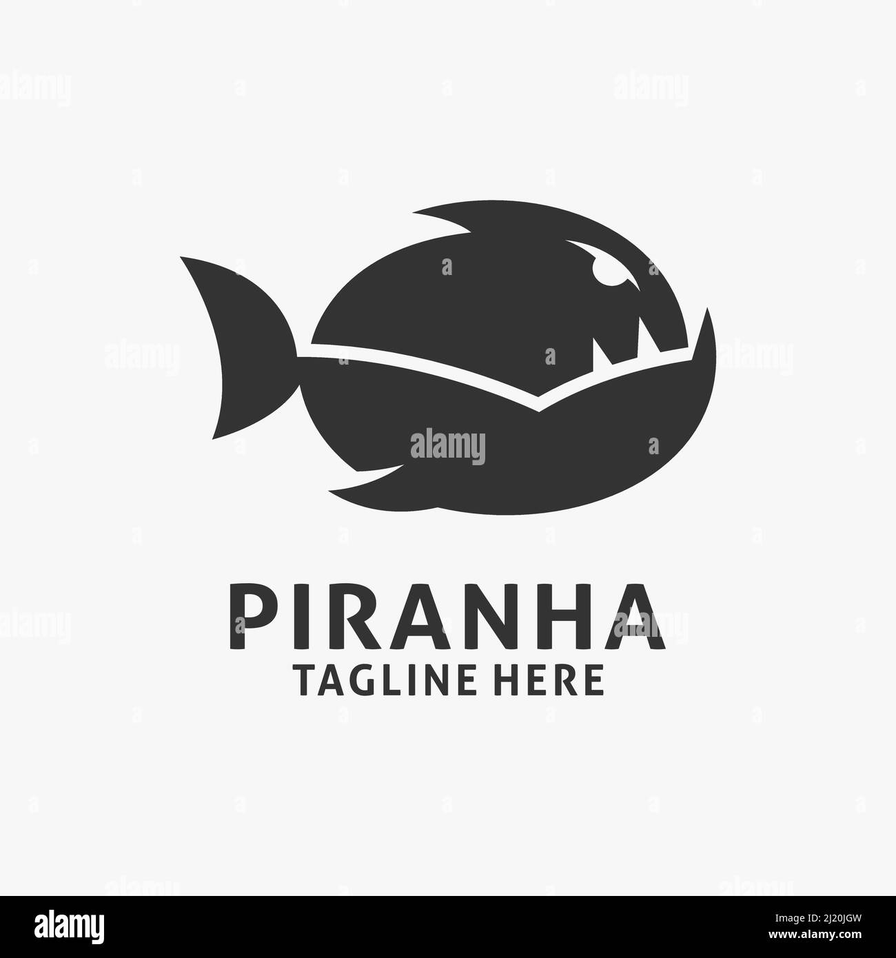 Piranha fish logo design inspiration Stock Vector Image & Art - Alamy