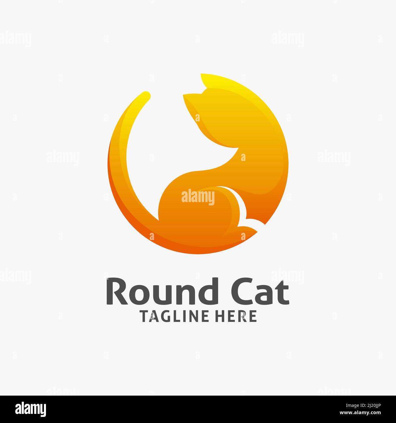 Cat logo design in circle concept Stock Vector Image & Art - Alamy