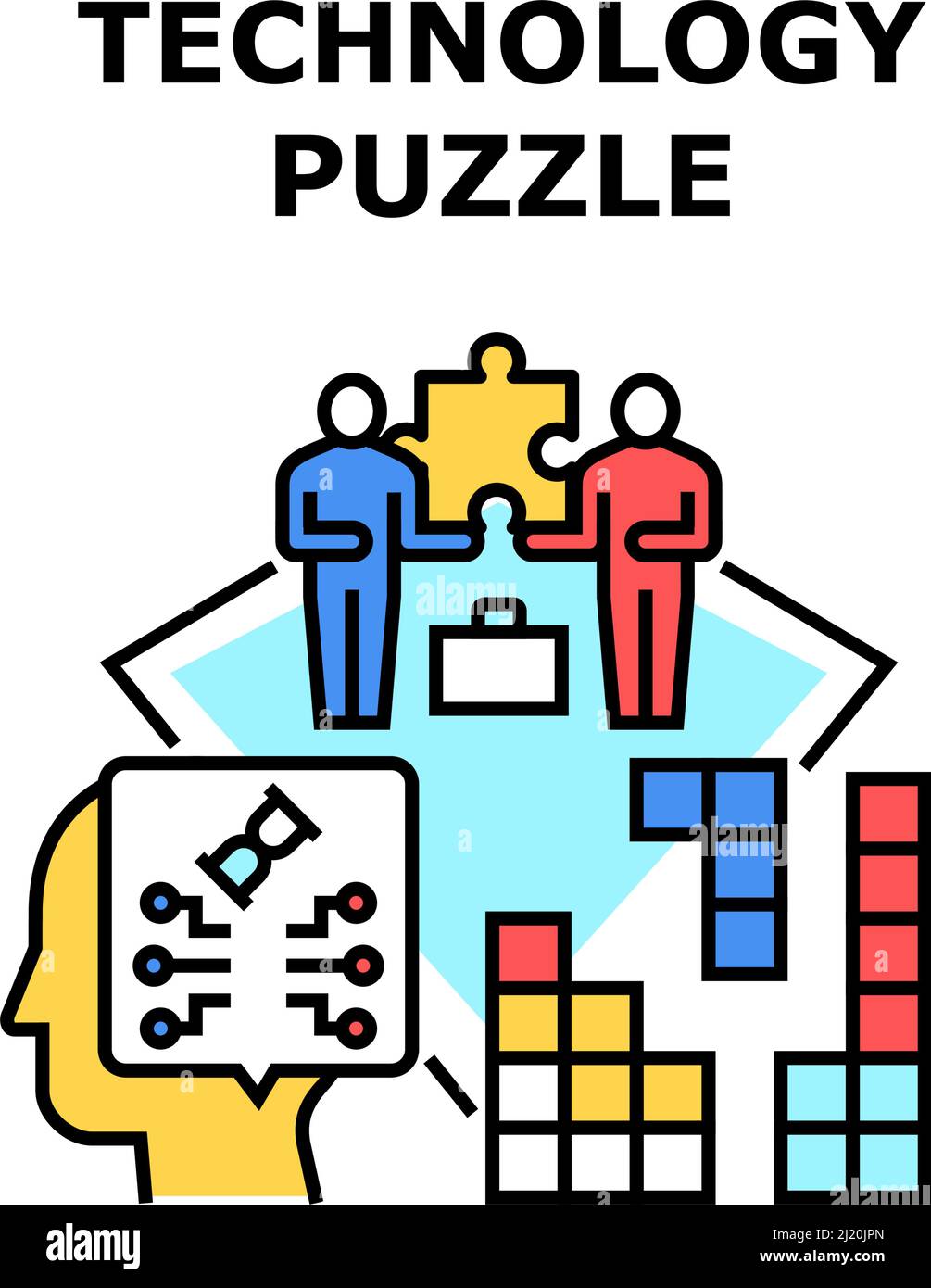 Technology Puzzle Vector Concept Illustration Stock Vector Image & Art ...