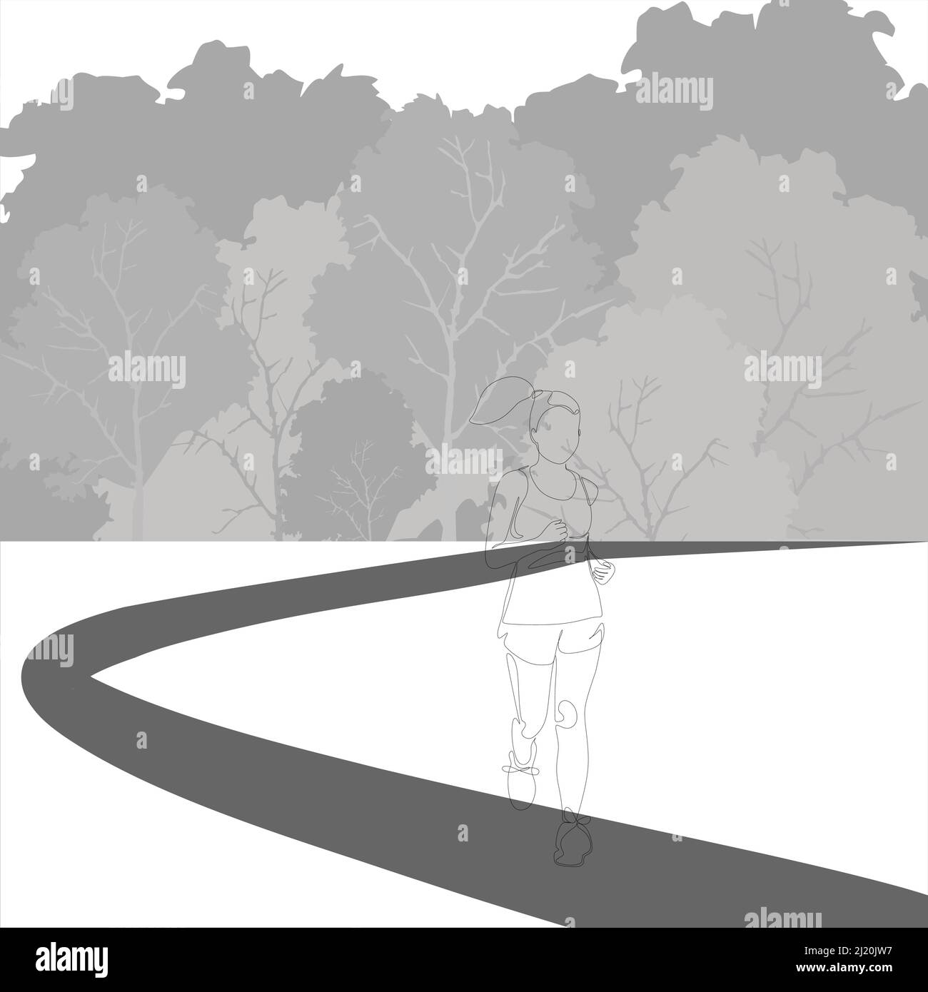 Running training road Stock Vector Images - Alamy