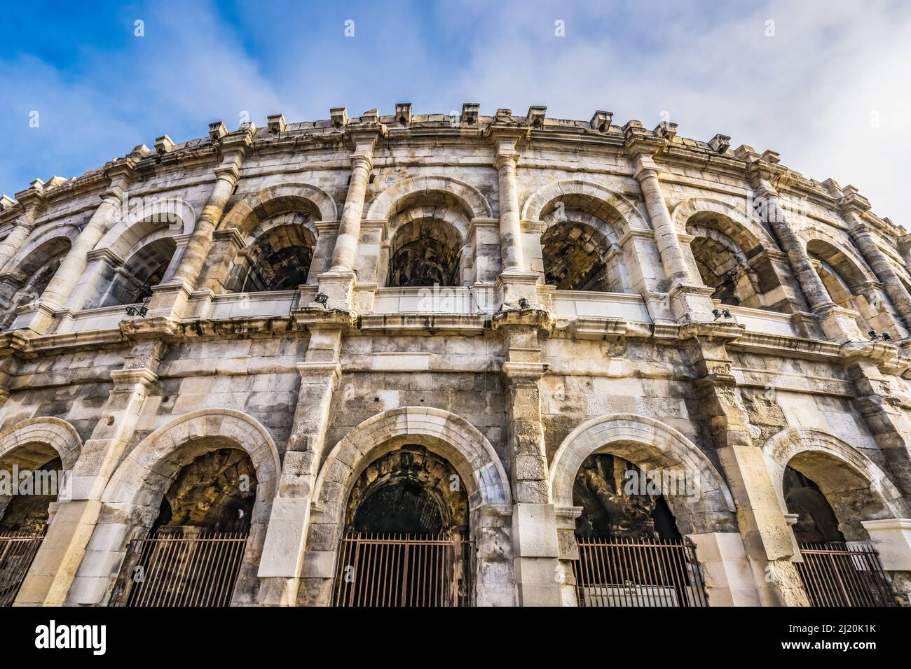 Ancient Classical Roman Amphitheatre Arena Nimes Gard France. Built in ...