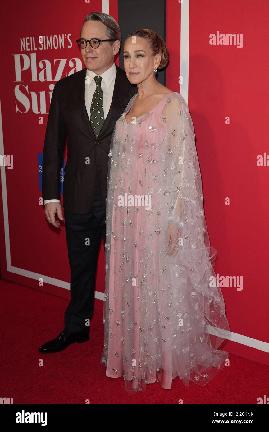 New York, NY, USA. 28th Mar, 2022. Matthew Broderick, Sarah jessica ...